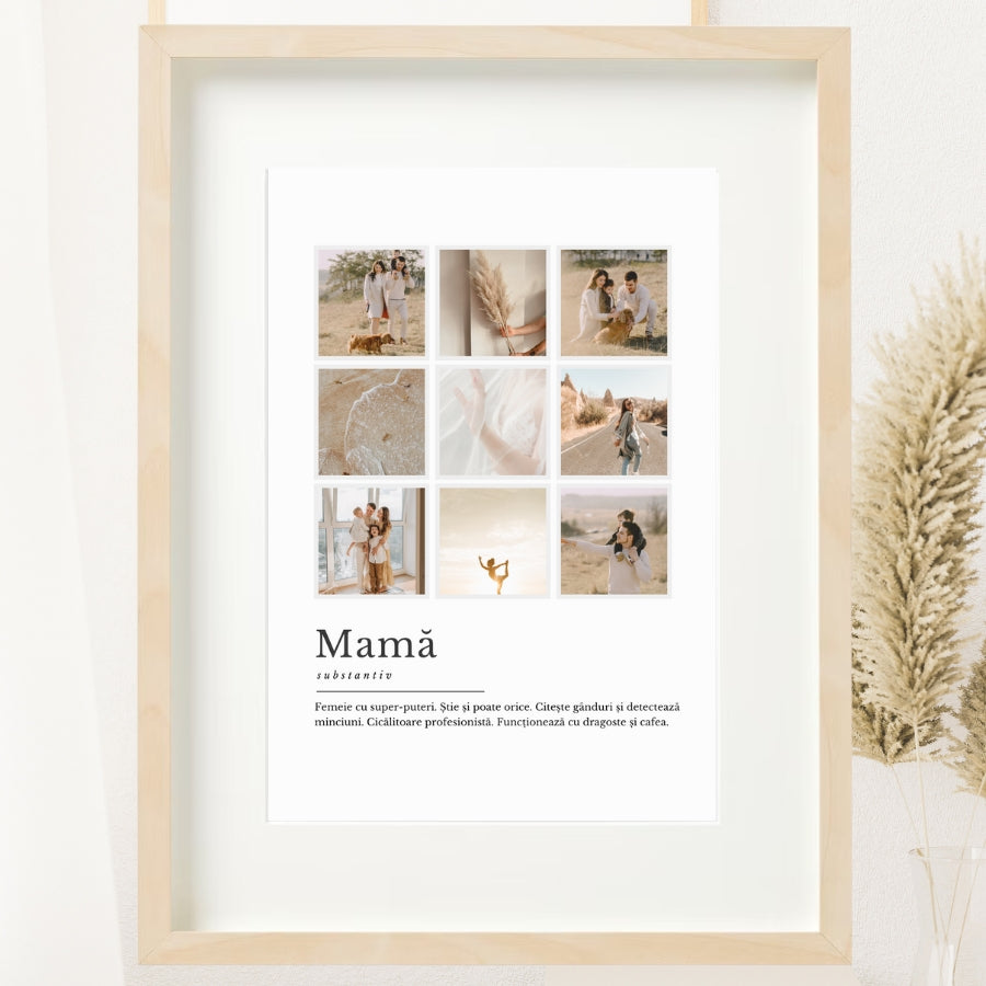 Cadou pentru mama - Tablou personalizat cu poze - The Best Mom ...
