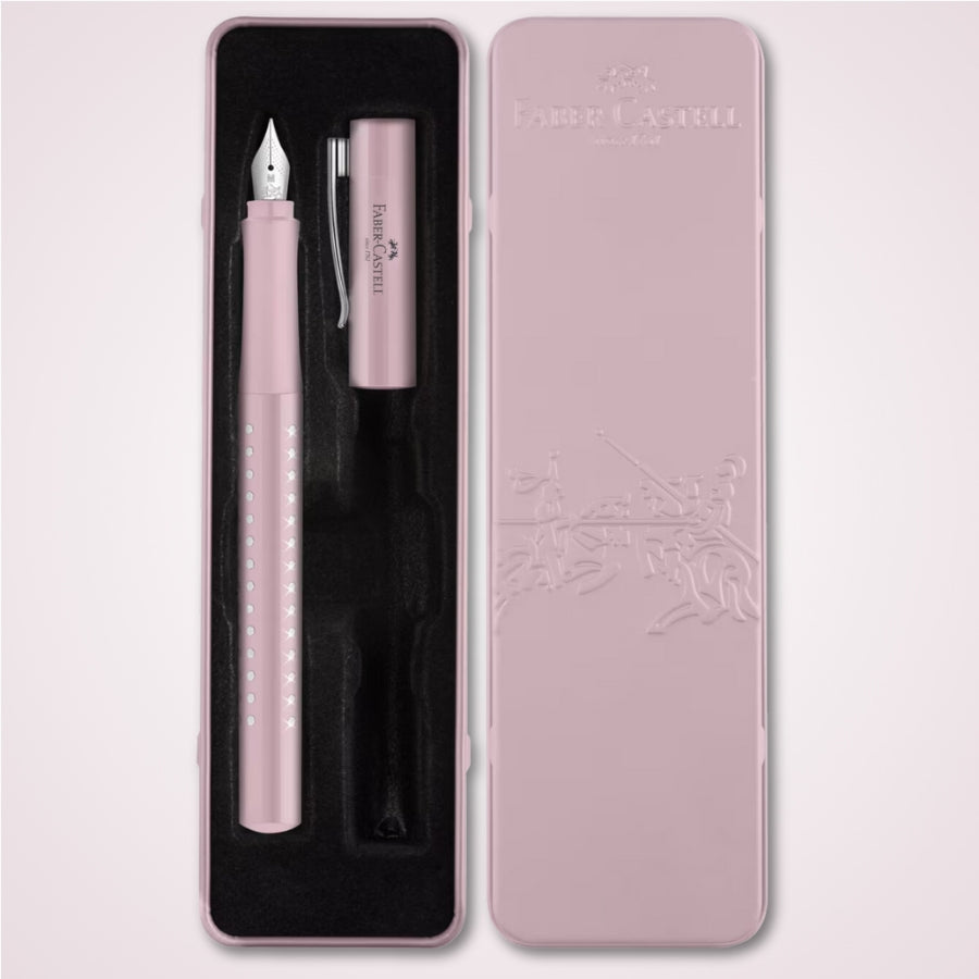Cutie cadou cu stilou elegant rose metalic Faber-Castell – WonderStore
