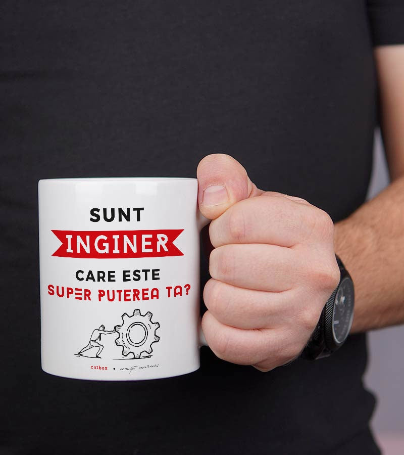 Cana cadou pentru ingineri - Super Inginer – WonderStore